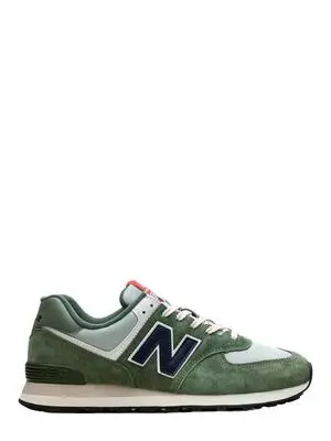 NEW BALANCE 574 Suede Sneakers - Green