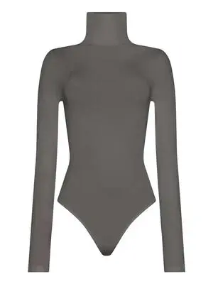 Wolford Turtleneck Long-sleeve Bodysuit - Grey