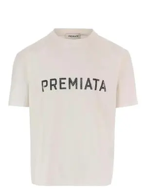 Premiata Logo-print Graphic-print T-shirt - Neutrals