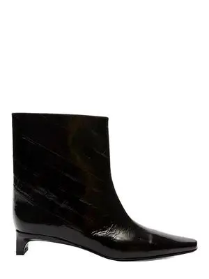 Loulou De Saison 35mm Iman Eel-effect Leather Boots - Black