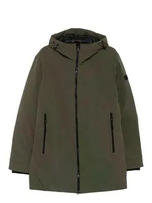 Peuterey Hooded Zip-front Coat - Green