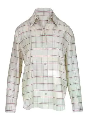Vince Checked Pattern Shirt - Neutrals