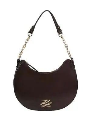 Karl Lagerfeld K/autograph Naplak Moon Shoulder Bag - Brown