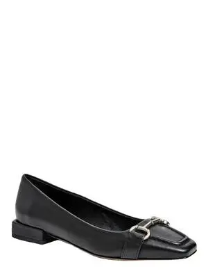 Bruno Magli Perla Leather Flat - Black