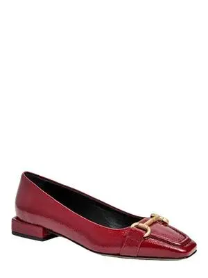 Bruno Magli Perla Leather Flat Bordeaux Patent