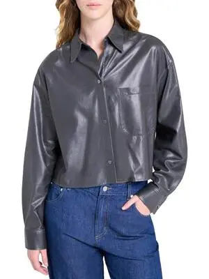 TWP Leather Snap-up Shirt - Urban Chic