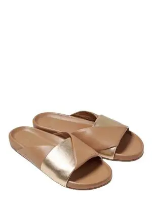 Beek Paloma Slide Sandal - Gold/honey