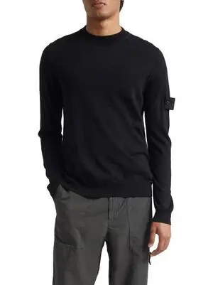 Stone Island Ghost Virgin Wool Sweater Black