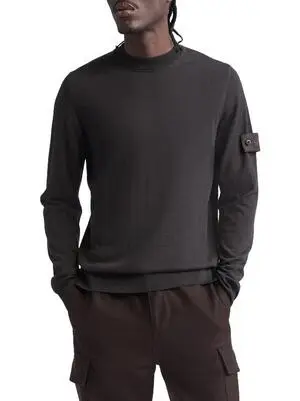 Stone Island Ghost Virgin Wool Sweater Dark Brown