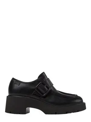 Camper Mila Buckle Loafer - Black