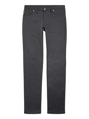 Brioni Wool-cotton Straight-leg Jeans - Grey