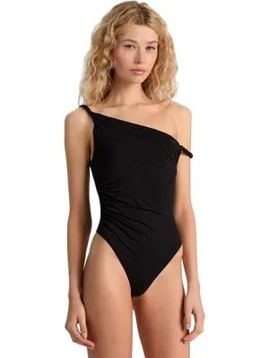 Alice + Olivia Bianca Twisted Bodysuit - Black