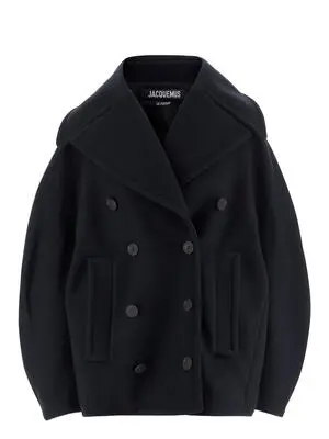 Jacquemus Double-breasted Virgin Wool Jacket - Blue