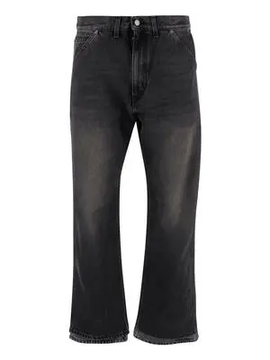 HAIKURE Cotton Jeans With Washed Effect - Black