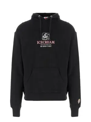 ICECREAM Cotton Sweatshirt With Logo - Black