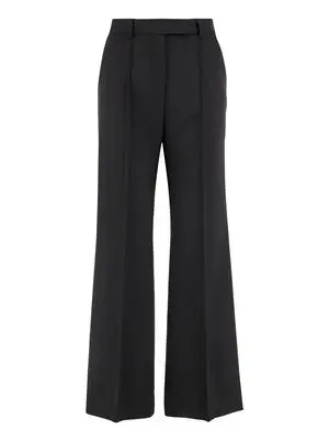 QL2 QUELLEDUE Wool And Lyocell Trousers - Black