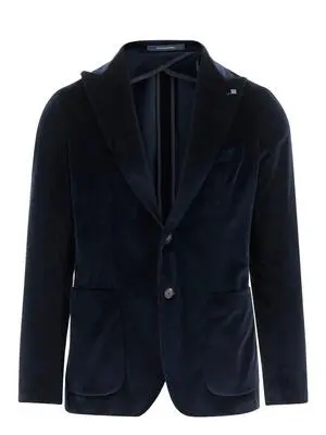 Tagliatore Single-breasted Stretch Cotton Jacket - Blue