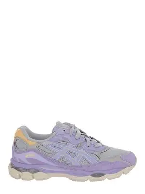 Asics Gel-nyc Leather And Mesh Sneakers - Purple