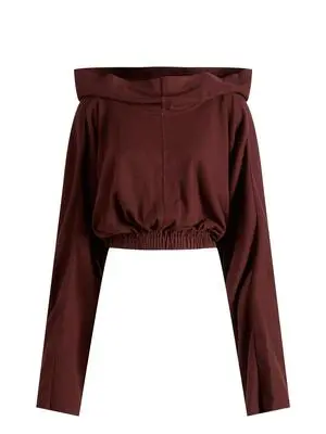 Rick Owens Cropped Hooded Tunic - Scab