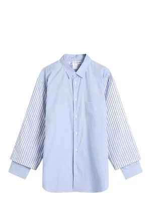 Comme Des Garçons Stripe Oxford Yd - Blue