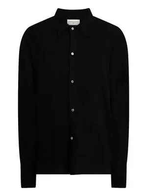 Officine Générale Brent Wool Cardigan - Black