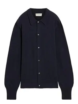 Officine Générale Brent Wool Cardigan - Midnight Blue