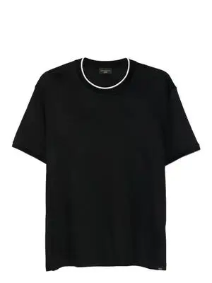 Paul & Shark Contrast-piping Short-sleeve T-shirt - Black