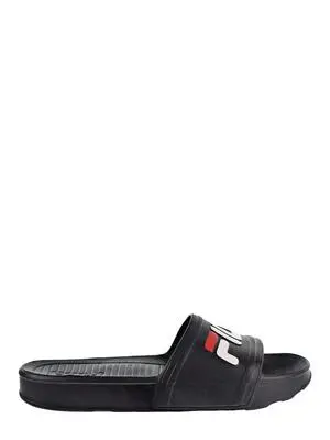 FILA Logo-embellished Slides - Black