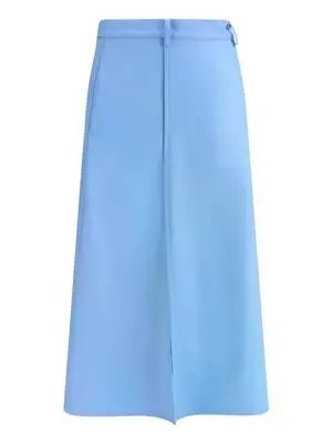 CRIDA MILANO Siviglia Faille Midi Skirt - Blue