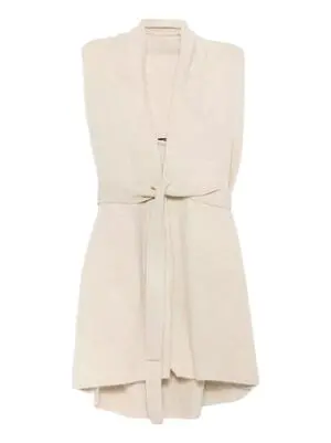 JOSEPH Belted Sleeveless Cardigan - Neutrals