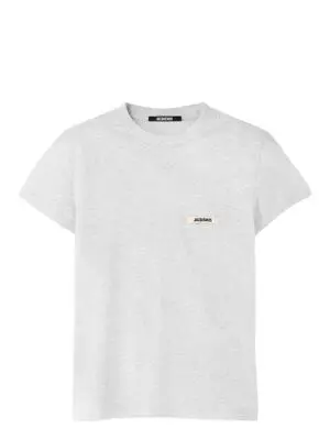Jacquemus Logo-embroidered T-shirt - Grey