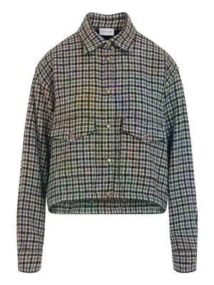 Moncler Checked-pattern Buttoned Shirt - Grey