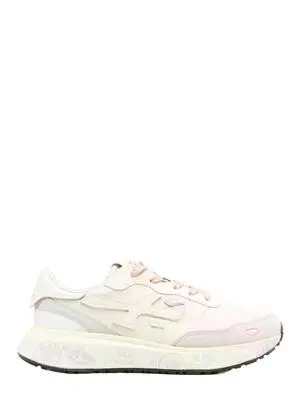 Premiata Leather-panel Low-top Sneakers - Neutrals