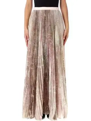 Fabiana Filippi Satin-effect Pleated Maxi Skirt - Pink