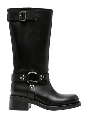 P.a.r.o.s.h Buckle-strap Studded Boots - Black