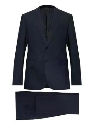 Emporio Armani Single-breasted Wool Suit - Blue
