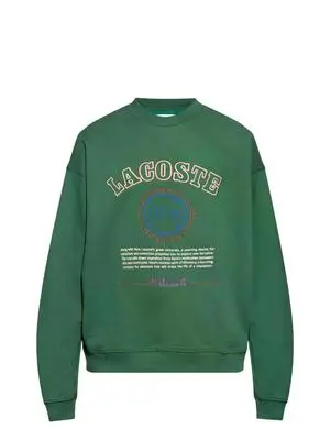 Lacoste Heritage-embroidery Fleece Sweatshirt - Green