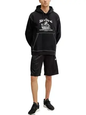 Adidas Graphic-print Hoodie - Black