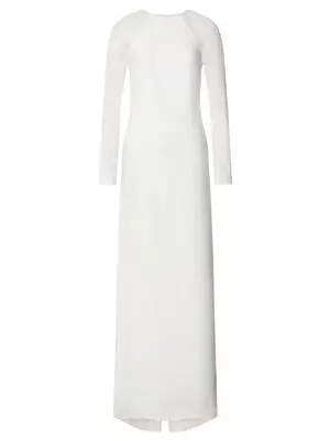 Alberta Ferretti Satin Gown - White