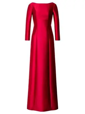 Alberta Ferretti Silk-satin Gown - Red