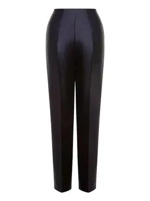 Alberta Ferretti Satin Tailored Trousers - Blue