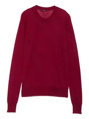 JOSEPH Round-neck Cashmere Sweater - Red