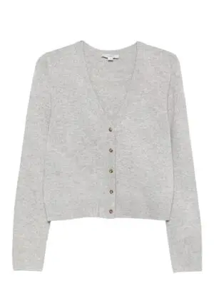 Vince V-neck Button Cardigan - Grey