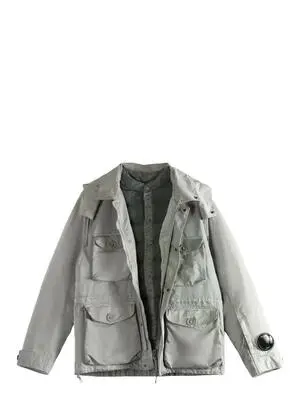 C.P. COMPANY Hooded Multi-pocket Jacket - Grey