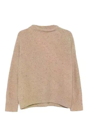 Vince Speckled Mock-neck Sweater - Brown