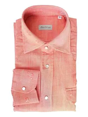 SARTORIO NAPOLI Snap-button Pocket Shirt - Pink