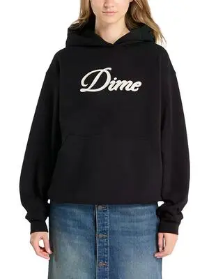 DIME Embroidered Logo Hoodie - Black