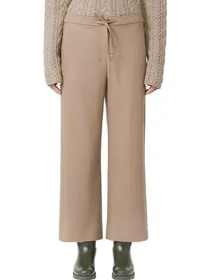 Max Mara Floria Wide-Leg Trousers Biscuit