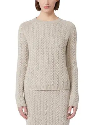 Max Mara Elaine Cable Knit Sweater - Sand
