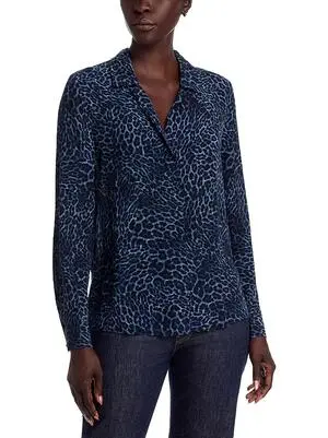 Kobi Halperin Gavin Cat Print Blouse - Midnight Mutli